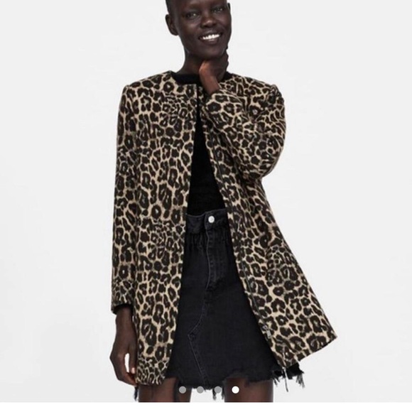 Zara | Jackets & Coats | Zara Leopard Print Coat | Poshmark
